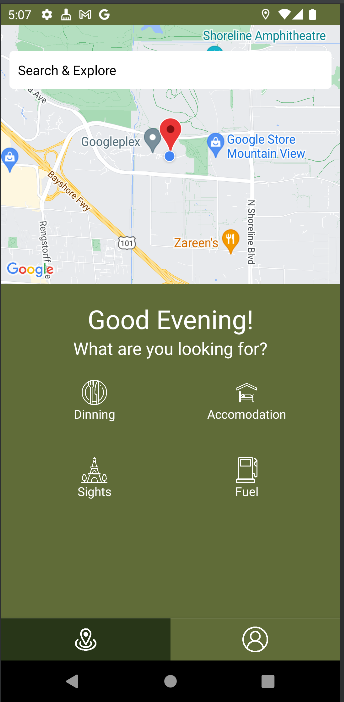 Road Trip Companion Landing page